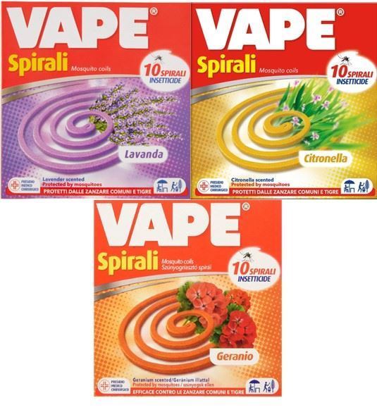Reginato Fratelli store. VAPE INSECTICIDE SPIRAL 10 PIECES MIXED SCENTS