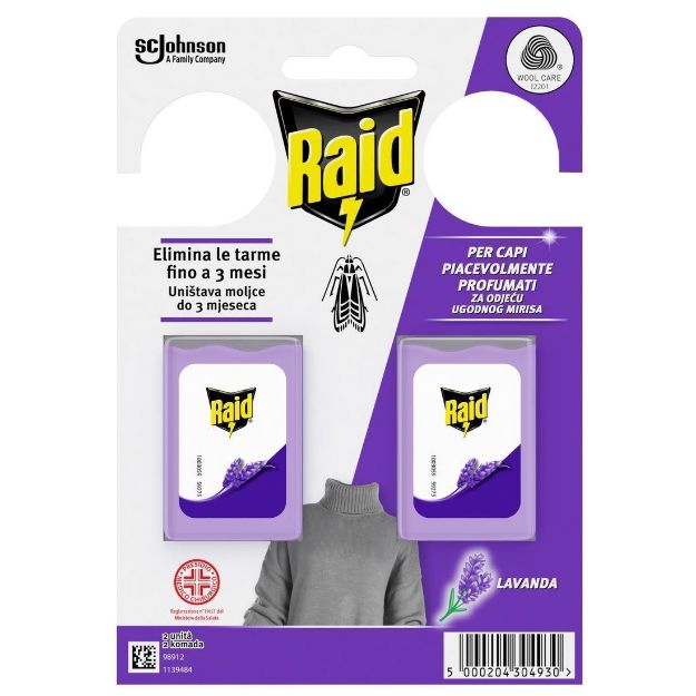 Reginato Fratelli store. Raid Antitarme Gel al profumo di lavanda - 2 pz