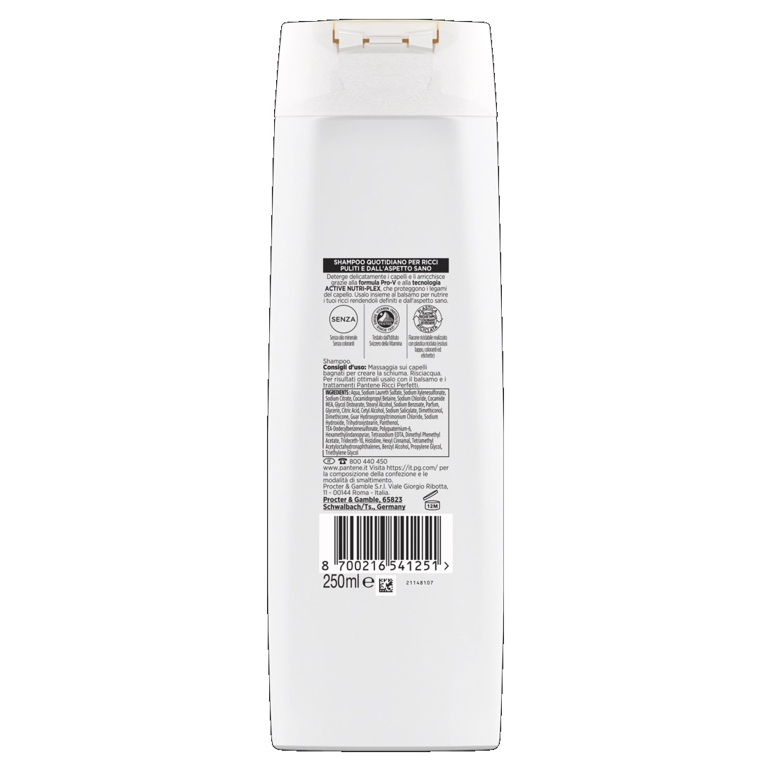 Reginato Fratelli store. PANTENE SH 1/1 LINEA CLASSICA ML 250