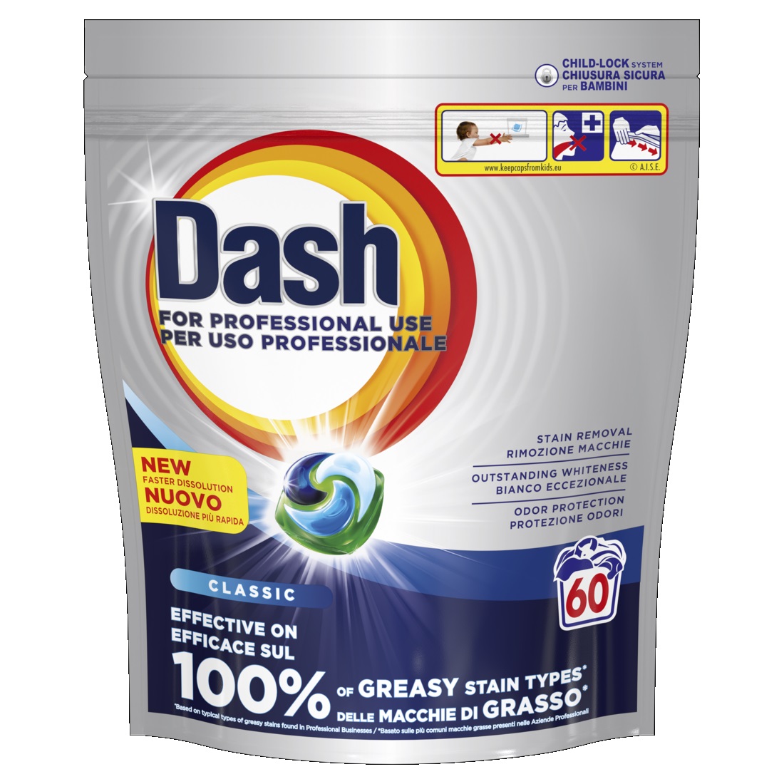 Reginato Fratelli store. DASH LAVATRICE ECODOSI PODS PROFESSIONAL 60 PZ